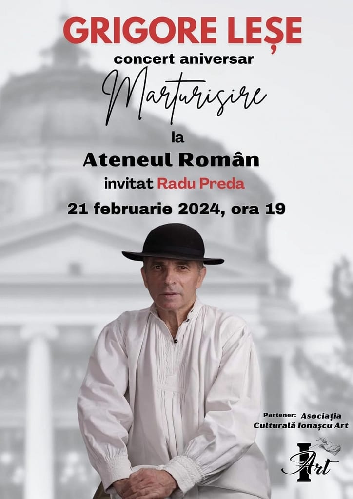 Concert aniversar Grigore Leșe la Ateneul Român