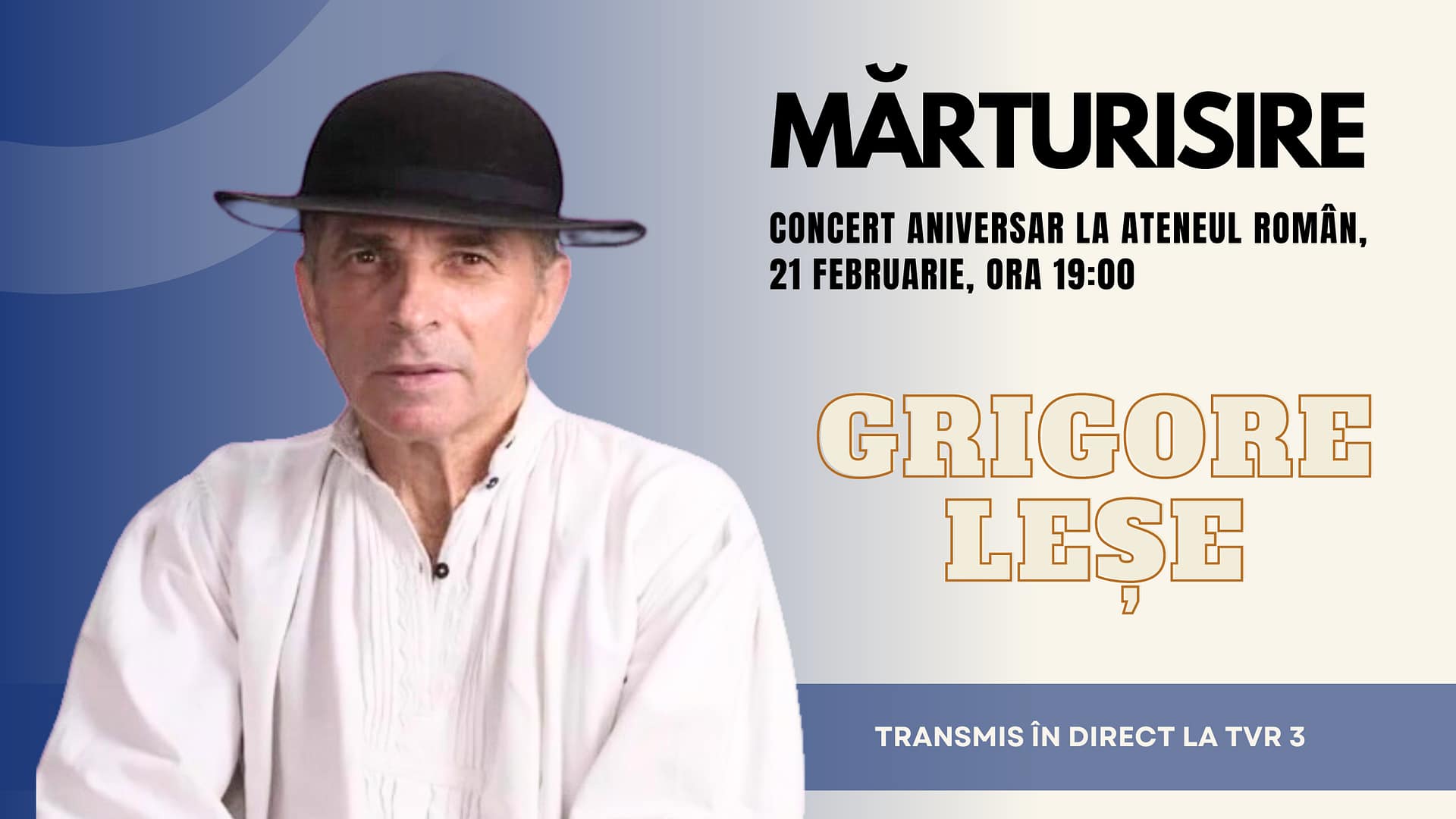 Concert aniversar Grigore Leșe la Ateneul Român